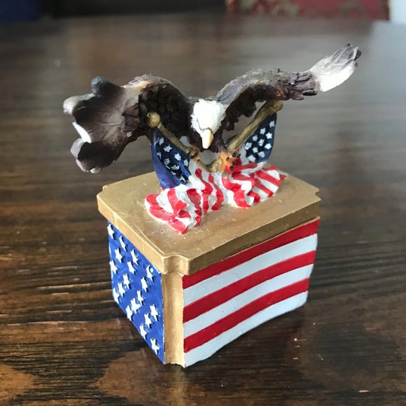 Jewelry | Patriotic Jewelry Box With American Flag Eagle | Poshmark